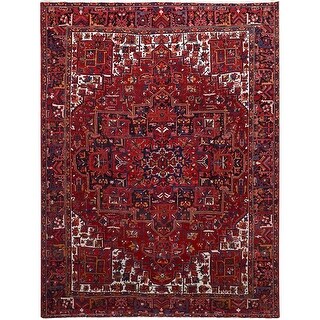 Shahbanu Rugs Tuscan Red Good Condition Lustrous Wool Rustic Look Hand ...