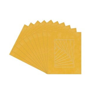 16x20 Mat for 11x17 Photo - Sunrise Yellow Suede Matboard for Frames ...