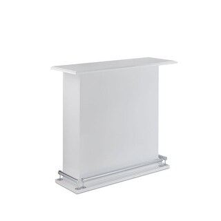Wooden Top Bar Table in High Gloss White - Bed Bath & Beyond - 34932135