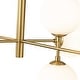 Mid-Century 8-Light Opal Glass Globe Sputnik Island Chandelier - Bed ...