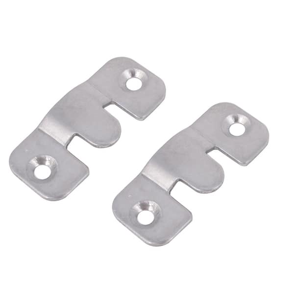 2pcs Silver Tone Connectors Snap Style Sofa Sectional Couch Connector ...