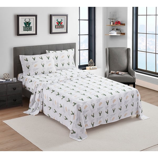 NBA Officially Licenced Milwaukee Bucks Sheet Set - Bed Bath & Beyond ...