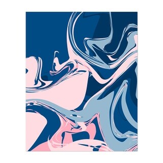 Marble Blue Pink Digital Abstract Marbling Modern Art Print/Poster ...