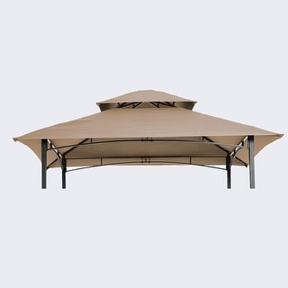 Beige 8x5 ft Grill Gazebo Canopy, UV-Fire-Water Protection - Bed Bath ...