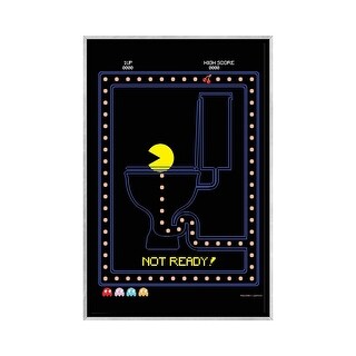 iCanvas "Pac Man On The Toilet" by WyattDesign Framed - Bed Bath ...