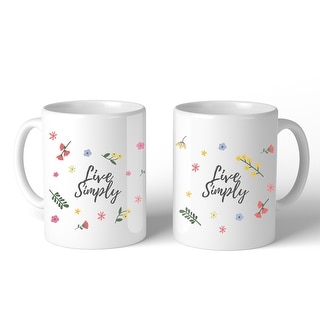 Live Simply Mug Coffee For Lady Mug Lady Birthday Christmas Gift - Bed ...