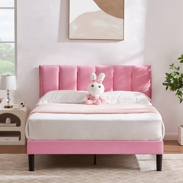 Javlergo Full/Queen Size Tufted Upholstered Bed Frame with Javlergo Full/Queen Size Tufted Upholstered Bed Frame with