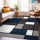 World Rug Gallery Contemporary Modern Boxed Color Block Area Rug - Bed ...