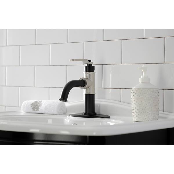 Whitaker Single-Handle 1-Hole Deck Mount Bathroom Faucet and Deck Plate ...