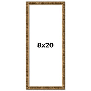 8x20 Frame Gold Kingsley Distressed Solid Wood Picture Frame Width ...