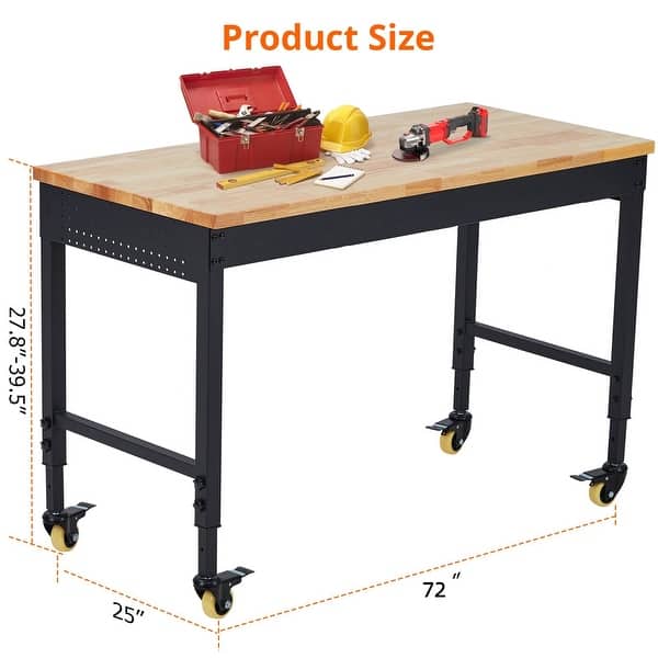 72" x 25" Adjustable Workbench 2000 Lbs Capacity - Bed Bath & Beyond ...