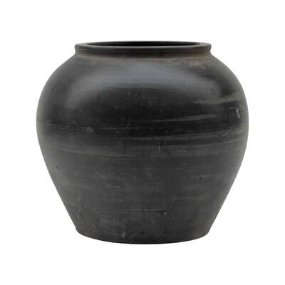 Artissance 8"W Small Charcoal/Gray Ceramic Indoor Outdoor Vintage ...