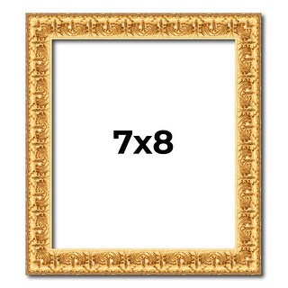 7x8 Frame Gold Real Wood Picture Frame Width 1 inches | Interior Frame ...