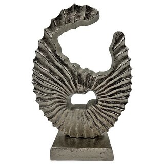 Decorative Handmade Aluminum 10.5 inch Abstract Moon Sculpture - 7.5 x ...