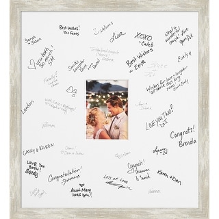 Metallic Signature Mat Picture Frame - Autograph Photo Frame Guest Book ...