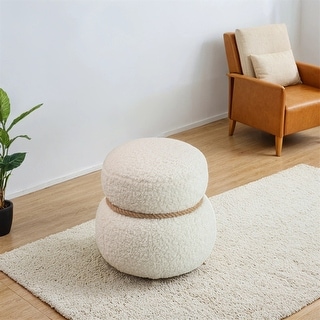 White Snowman Stool,Greig Plush Cushion,Playful and Cute - Bed Bath ...