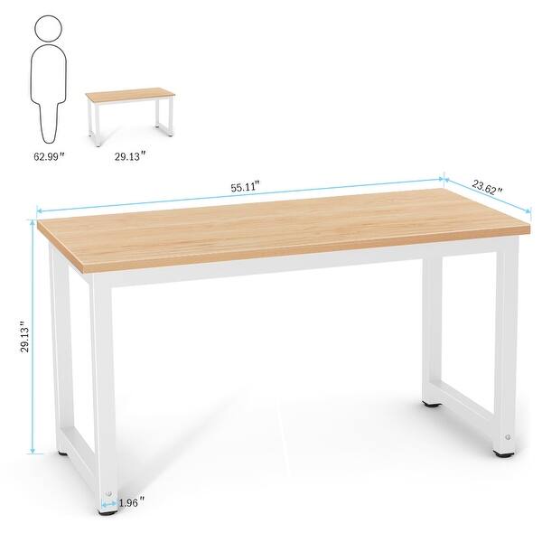 Computer Desk 55-inch Modern Style Study Writing Table - Bed Bath ...
