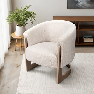 Sagebrook Home 32" Kaiser Accent Chair, Ivory - 28" x 27" x 32" - Bed ...