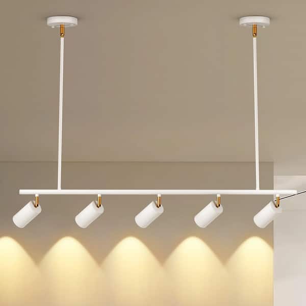 5-Light Modern Farmhouse Linear Swivel Track Lighting Spotlight for ...