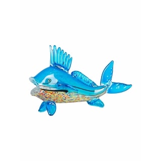 11.5 IN Tall Coronado Handcrafted Art Glass Fish Figurine - Bed Bath ...