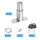 Push Plunger Lock Zinc Alloy Chrome Finish Desk Drawer Lock Keyed Alike ...