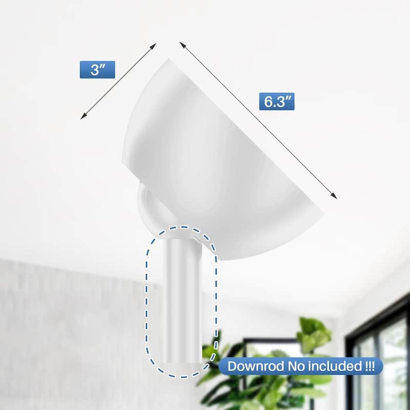 Sofucor Ceiling Fan Slope Ceiling Kit for Slopes up to 45 Degrees ...
