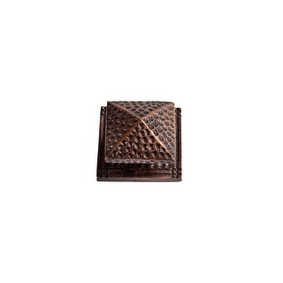 The Copper Factory CF111 1 7/8 x 1 7/8" Solid Cast Copper Large Square ...