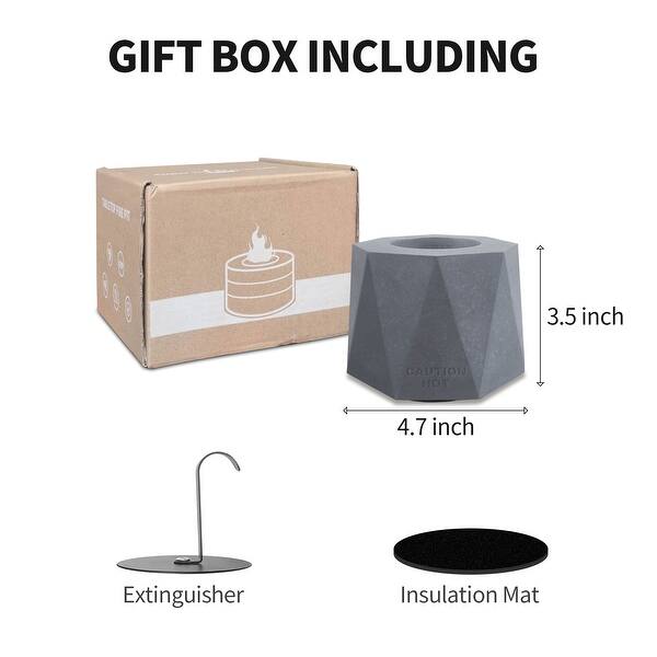 Durx-litecrete Concrete Table Top Fire Pit, Mini Fireplace - Bed Bath ...