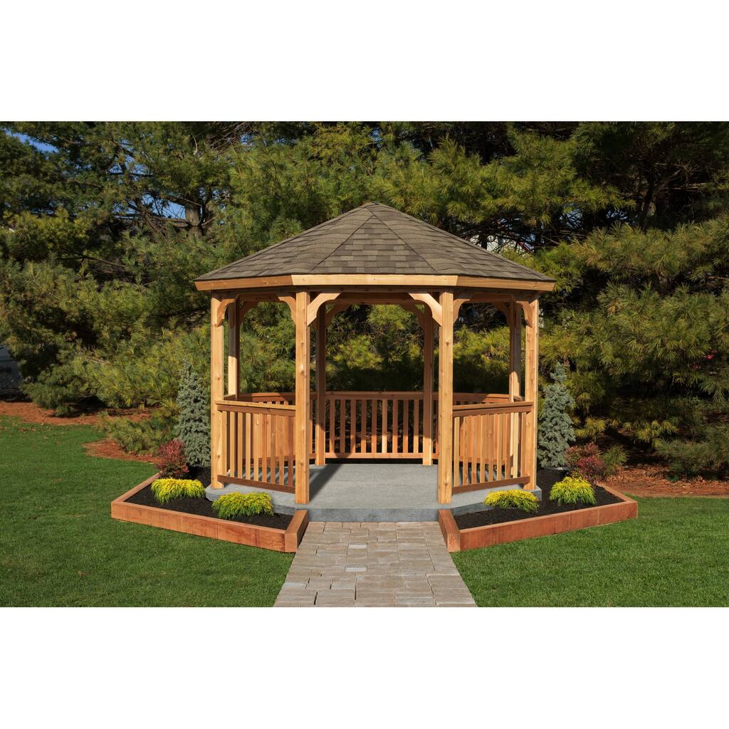 12-foot Vinyl Octagon Gazebo Kit - Overstock - 27565952
