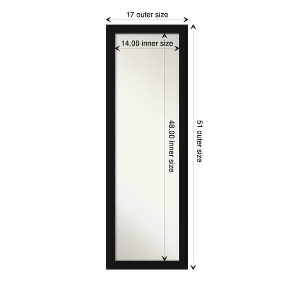 Non-Beveled Full Length On The Door Mirror - Avon Frame - Bed Bath ...