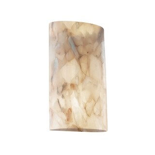 Justice Design Alabaster Rocks! ADA Really Big Cylinder Wall Sconce ...