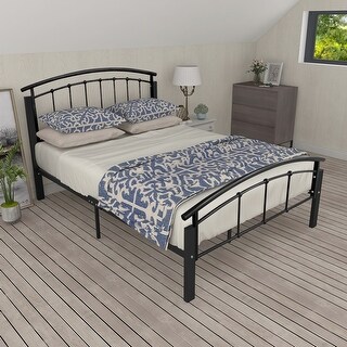 Metal Beds Frame with 13-Piece Metal Slat Frame - Bed Bath & Beyond ...