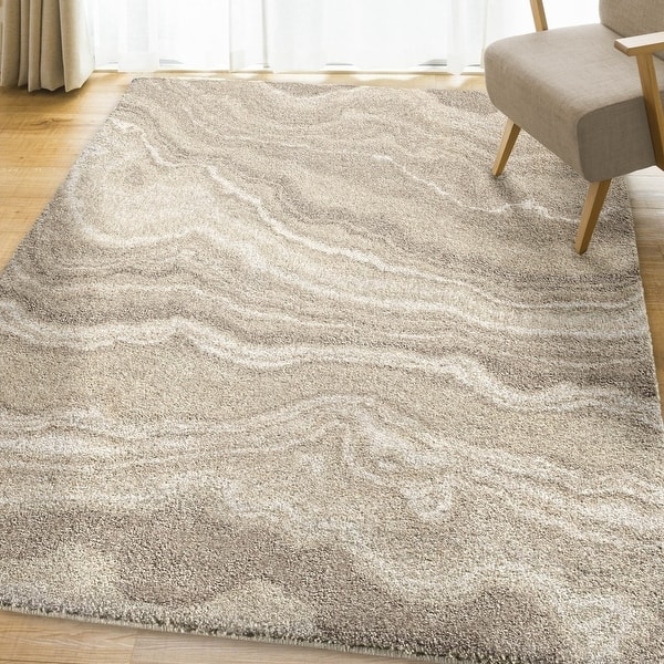 Orian Rugs Super Shag Cascade Ivory Stain Resistant Area Rug - Bed Bath ...