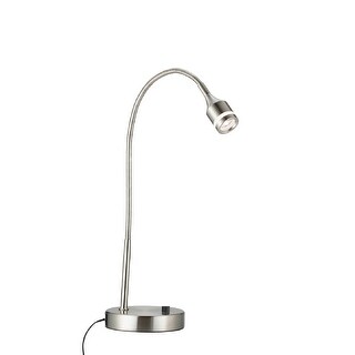 Brushed Steel Metal LED Adjustable Desk Lamp - 11 x 17 x 18 - Bed Bath ...