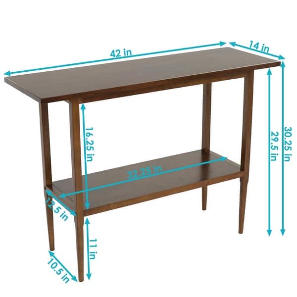 Lawrence Wooden Sofa Console Table - Dark Walnut - Bed Bath & Beyond ...