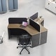 WESOME Office Cubicle Desk Workstation with Built-in Power Outlets ...