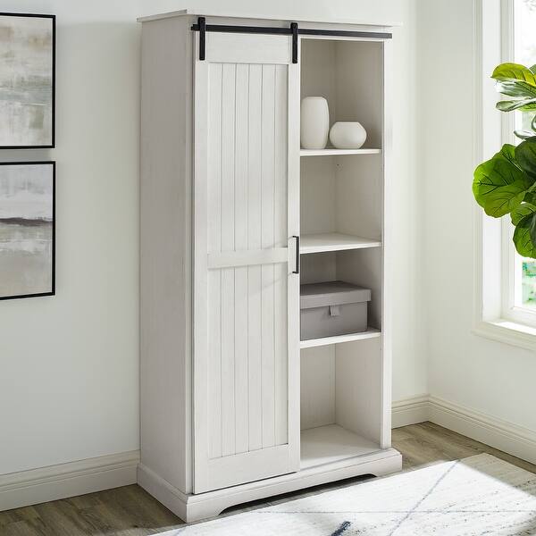 Middelbrook Designs Tall Sliding Groove Door Storage Cabinet - On Sale ...
