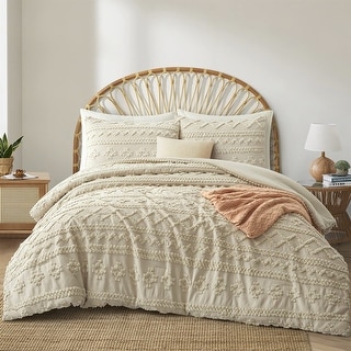 Tufted Jacquard Bedding Set 3 Pieces - Bed Bath & Beyond - 39211738