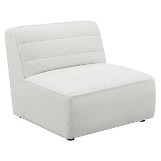 Bonnie Natural Upholstered Tufted Back Armless Chair - Bed Bath ...
