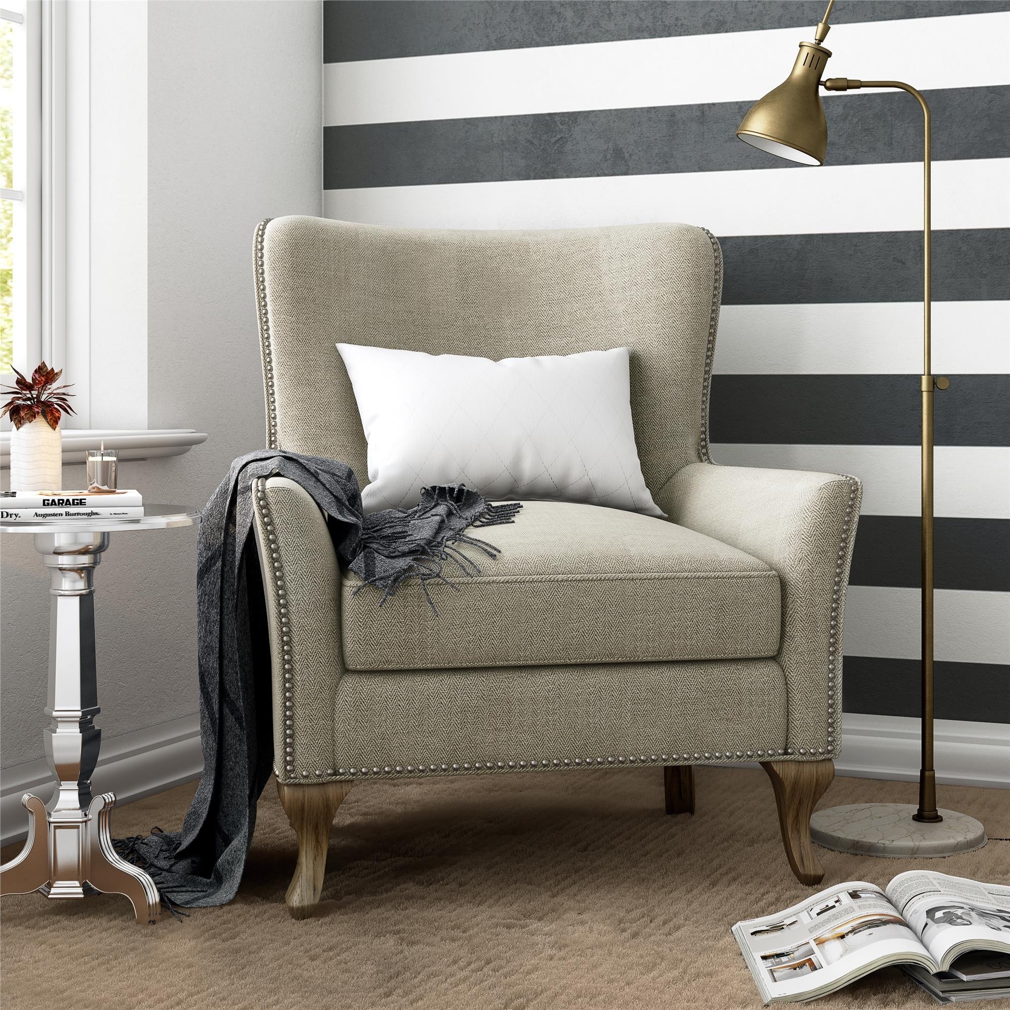 Avenue Greene Terri Transitional Flared Arms Accent Chair Bed Bath Beyond 18057618