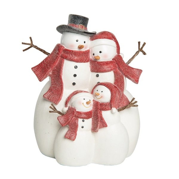 Transpac Resin 8.25 in. White Christmas Chilly Snowman Family Decor ...