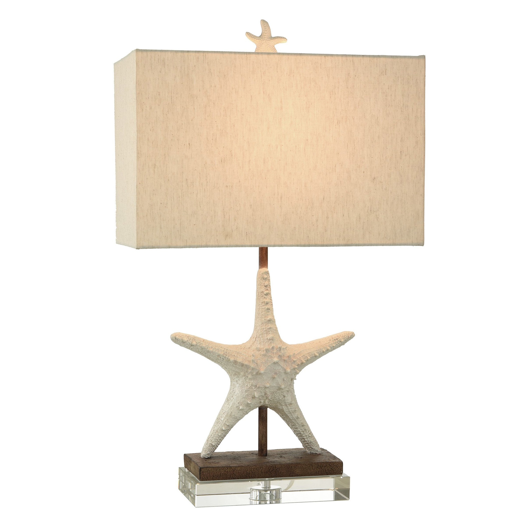 Axel Ivory Rustic Coastal Starfish Table Lamp Heathered Oatmeal Shade Bed Bath Beyond 37631244