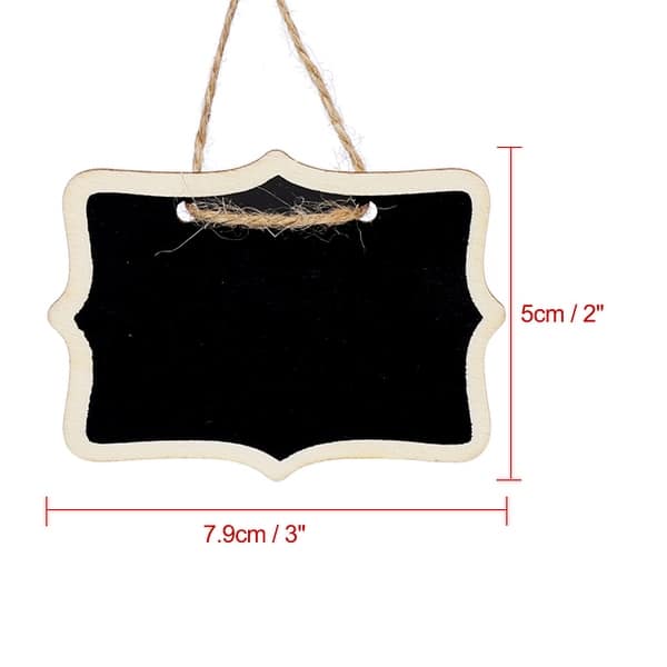 14pcs Wood Mini Chalkboard Signs with Hanging Rope for Message Sign ...