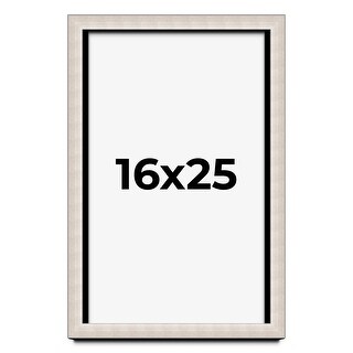 16x25 Shadow Box Frame Silver Real Wood Contemporary Shadowbox Display ...
