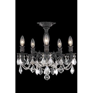 Fleur Illumination 5 light Dark Bronze Flush Mount - Bed Bath & Beyond ...