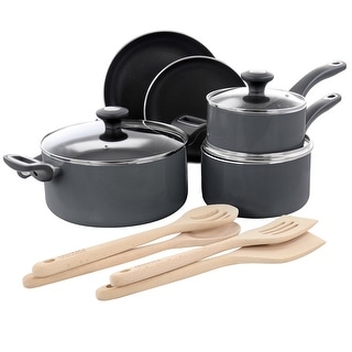 12 Piece Aluminum Nonstick Cookware Set - 12 Piece Set - Bed Bath ...