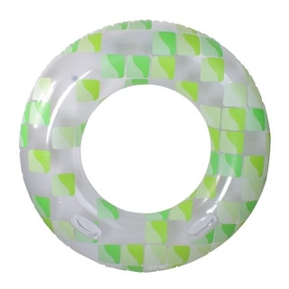 Inflatable Green and Clear Geometric Swimming Pool Inner Tube Ring 47 ...