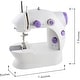 Mini Sewing Machine, Portable Adjustable 2 - Speed Double Thread Sewing ...