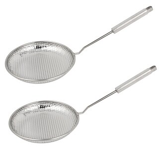 Unique Bargains Kitchen 20cm Dia Stainless Steel Perforated Ladle ...