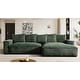 Transitional Luxe Upholstered Living Room Sectional 106.7 inch - Bed ...